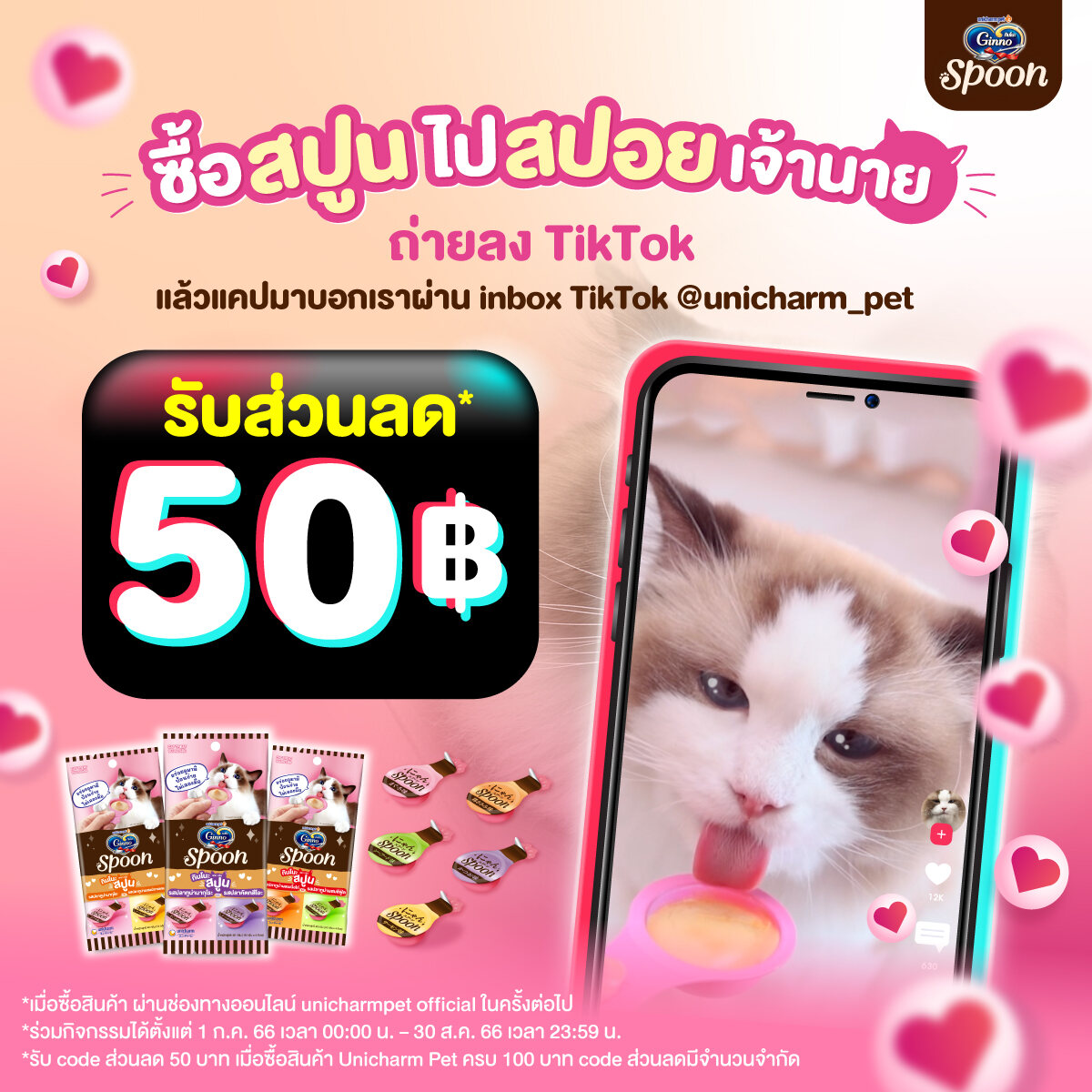 [3แถม1] Ginno Spoon กินโนะ แคท ทรีท สปูน ขนมแมวเลีย 2 รสชา - Puket Stores
