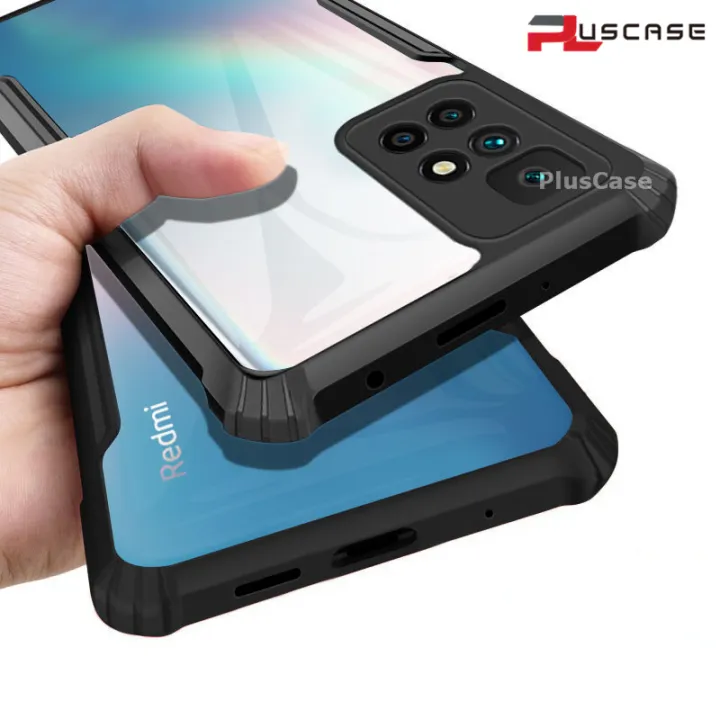 PlusCase for Xiaomi Redmi 10 4G Case Air Cushion Hard Crystal Clear ...