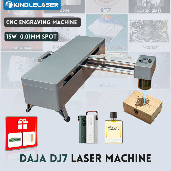 DAJA DJ7เครื่องแกะสลักเลเซอร์ Diy เครื่องแกะสลัก CNC แบบพกพาสำหรับงาน ...
