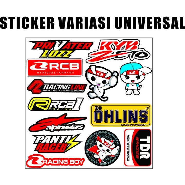 STIKER VARIASI / STIKER MOTIF STICKER RACING VARIASI/STICKER ALL MOTOR ...