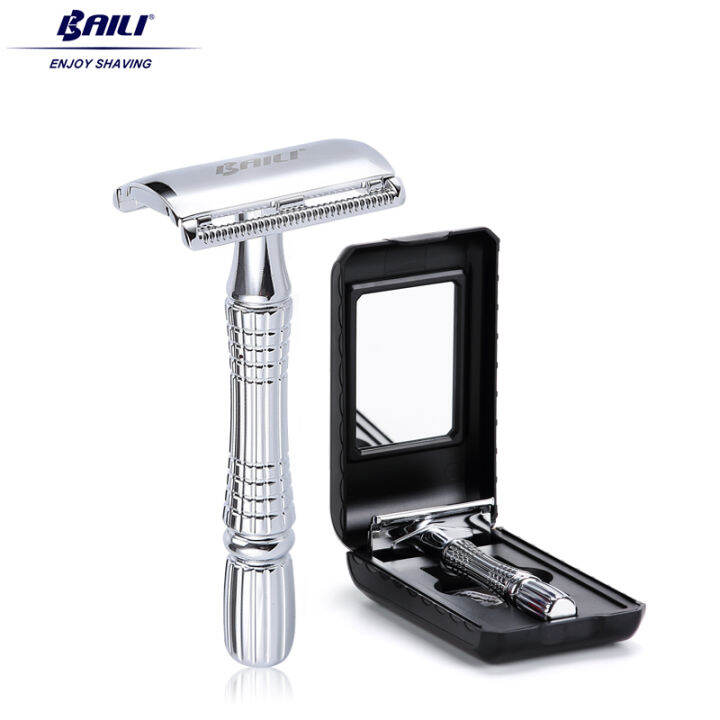 BAILI Men Women Manual Classic Double Edge Safety Razor Wet Shaving ...