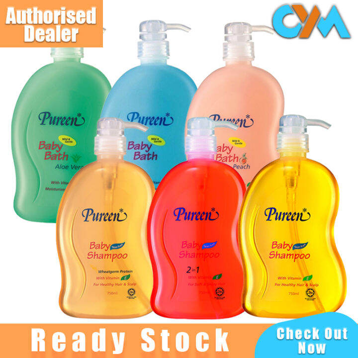 Pureen Classic Shampoo Bath Head To Toe 750ml 2in1 Aloe Vera Peach ...