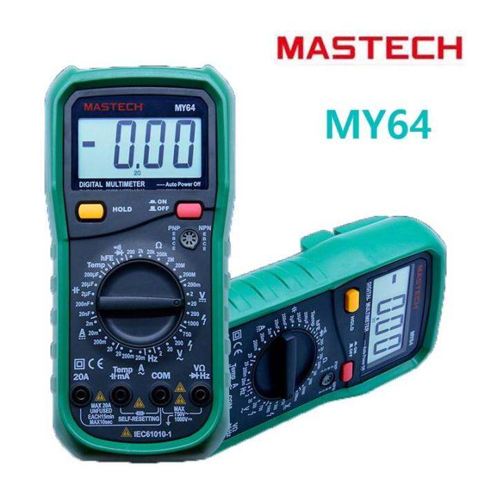 Mastech MY64 Multimeter Digital Multitester Auto Range Capacitance ...