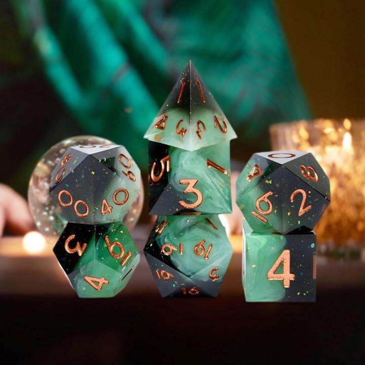 BolehDeals 7x Polyhedral Dice D4~D20 for Family Gathering Role Playing ...