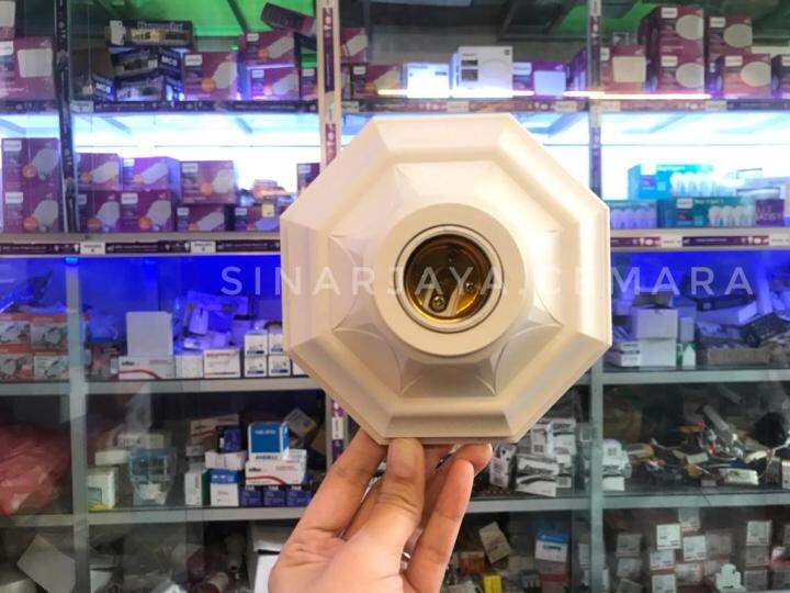 Fitting Lampu E27 Duduk Plafon Merk Visalux model Voltama | Lazada ...