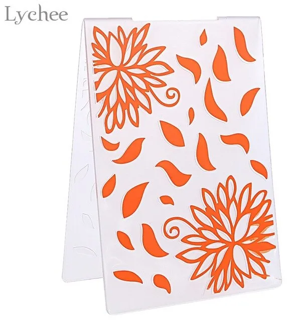 Lychee Life Plastic Colorful Embossing Folder For Scrapbook Maple Leaf ...