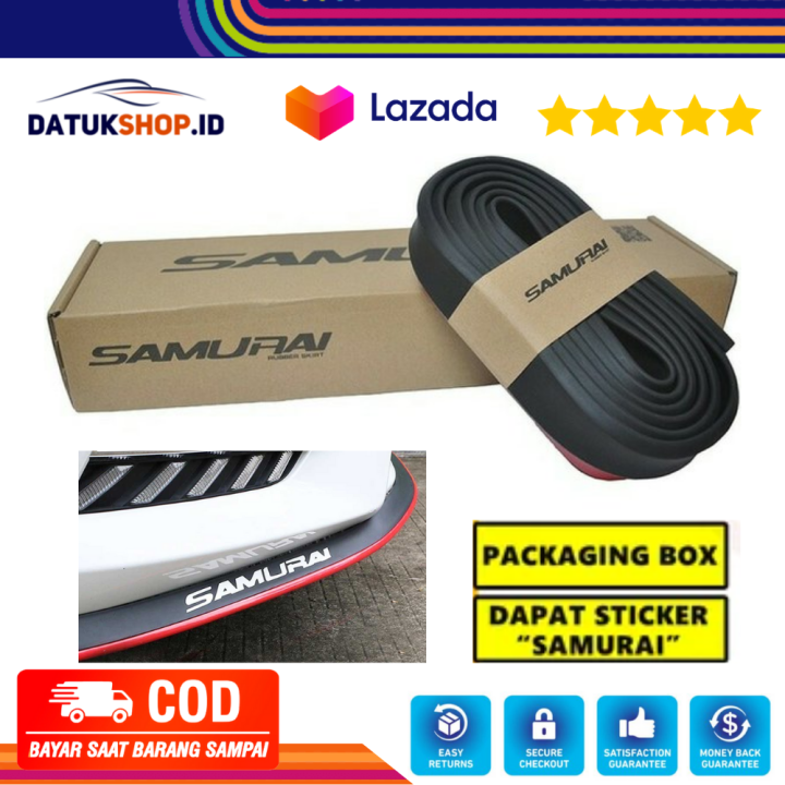 LIPS BUMPER SAMURAI HITAM POLOS UNTUK BODYKIT (AVANZA RUSH TERIOS XENIA ...