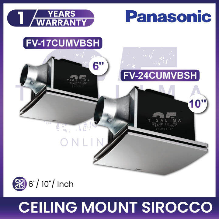 PANASONIC Ventilation Fan 6" 10" Panasonic FV-17CUMVBSH Ceiling Mount ...