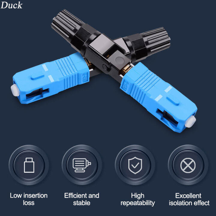 Fiber Optic Cold Connector 10PCS Square Head Cold Connector SC ...