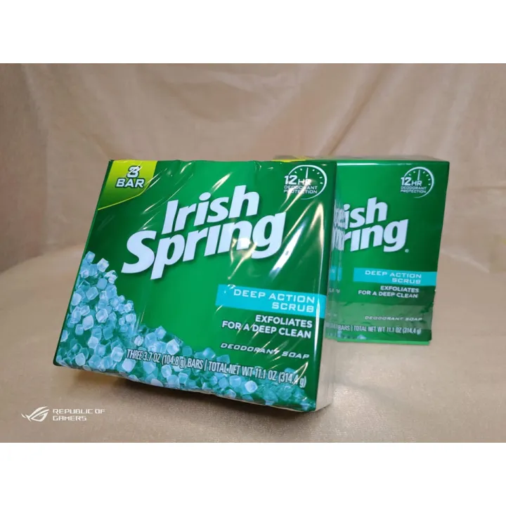 Irish Spring 3 Bar Soap Pack from U.S.A. Original and Other Scents ...