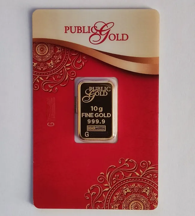 Public Gold 10 gram .9999 LBMA Bullion Gold Bar (In Assay Card ...