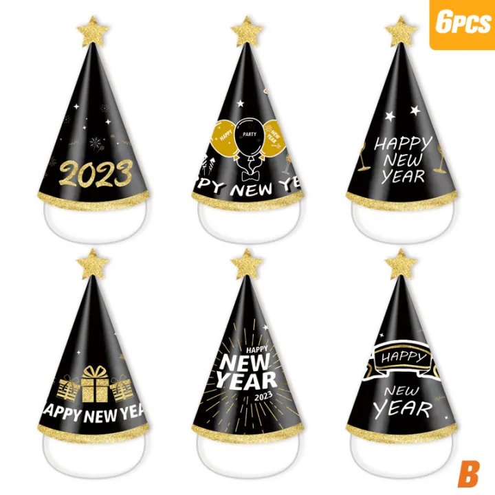 FOO 6PCS 2023 New Year Glasses Frame Photo Booth Props New Year's Eve ...