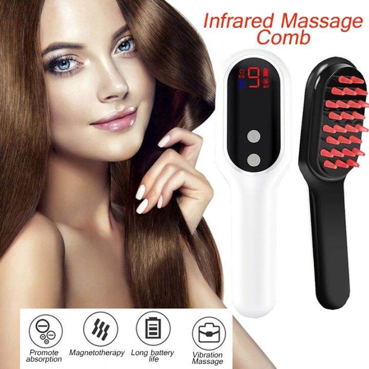 Electric Hair Growth Comb Infrared Laser Hair Care Style Anti-Hair Loss ...