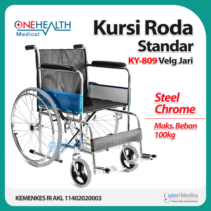 Kursi Roda Standar OneHealth KY809 / KY 809 / KY-809 Velg Jari ...