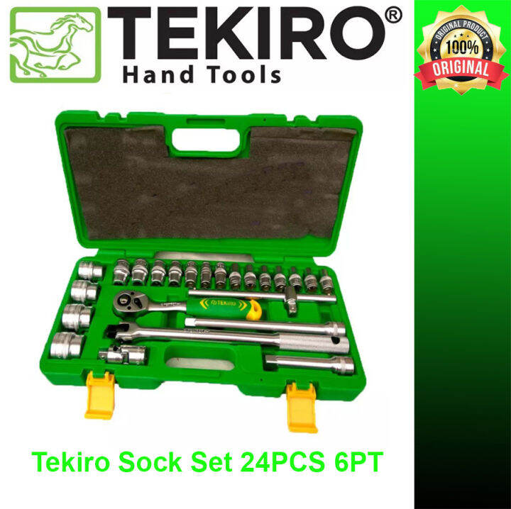 TEKIRO Kunci Sock Socket Set 24 pcs 8-32 MM Dr 6PT 1/2" Box Pvc Sedia Juga Lippro Made In Taiwan ...