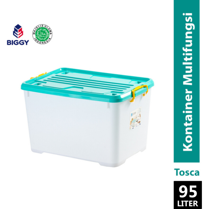 EZY CONTAINER BOX 95 LITER DENGAN RODA | Lazada Indonesia