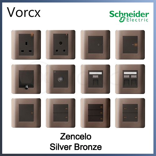 Schneider Zencelo Series Silver Bronze Switches & Sockets | Lazada