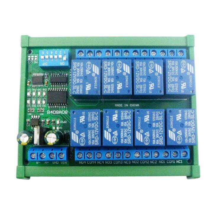 12v 8ch Rs485 Relay Board Modbus Rtu Uart Remote Control Switch Din35 Rail Box Lazada Ph