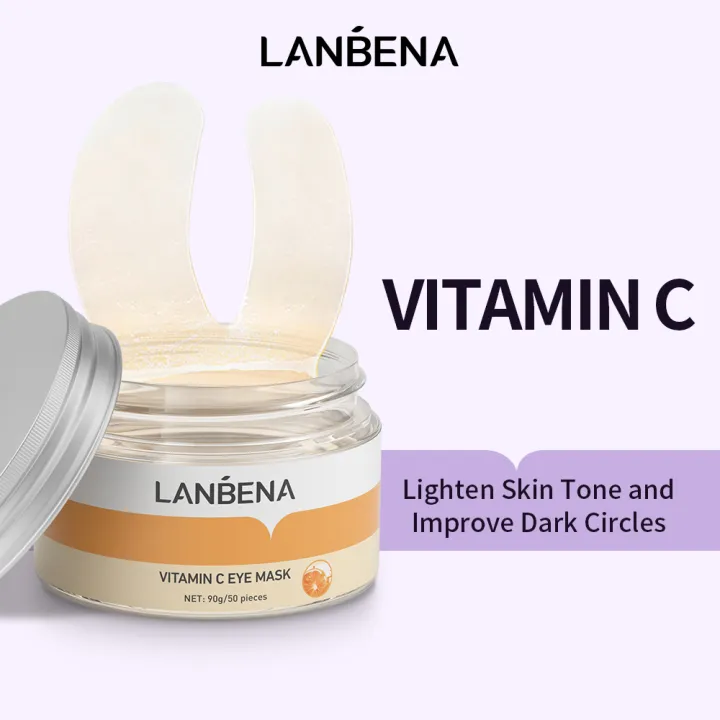 LANBENA Vitamin C Eye Mask 50PCS Eye Patches with Vitamin C Serum ...