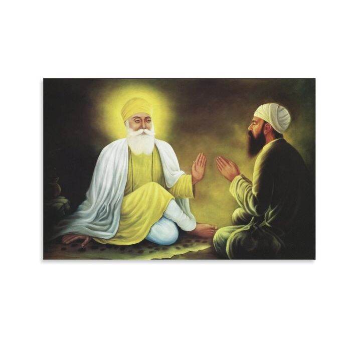 Guru Nanak Poster, Baba Nanak Sikh Founder, Religious Wall Art Deco Posters (2) Wall Art ...