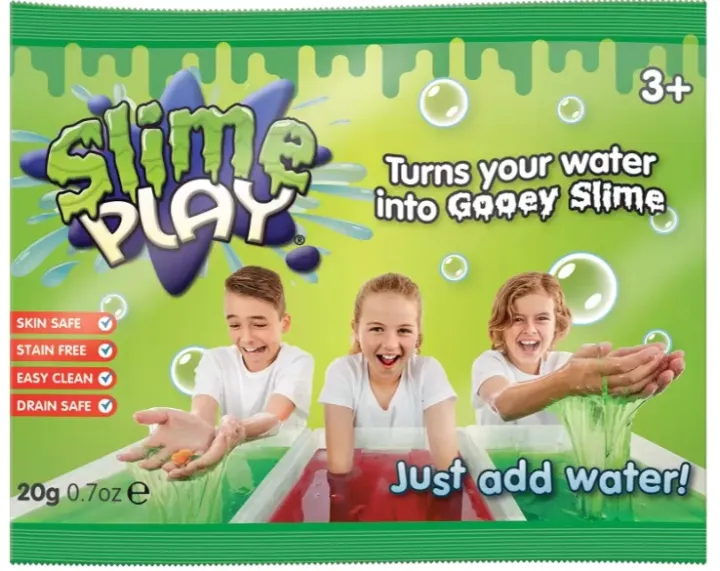 SLIME PLAY PACKET Green ผงทำสไลม์เหยียวนุ่ม ของแท้จากอังกฤษ เปลี่ยนน้ำ ...
