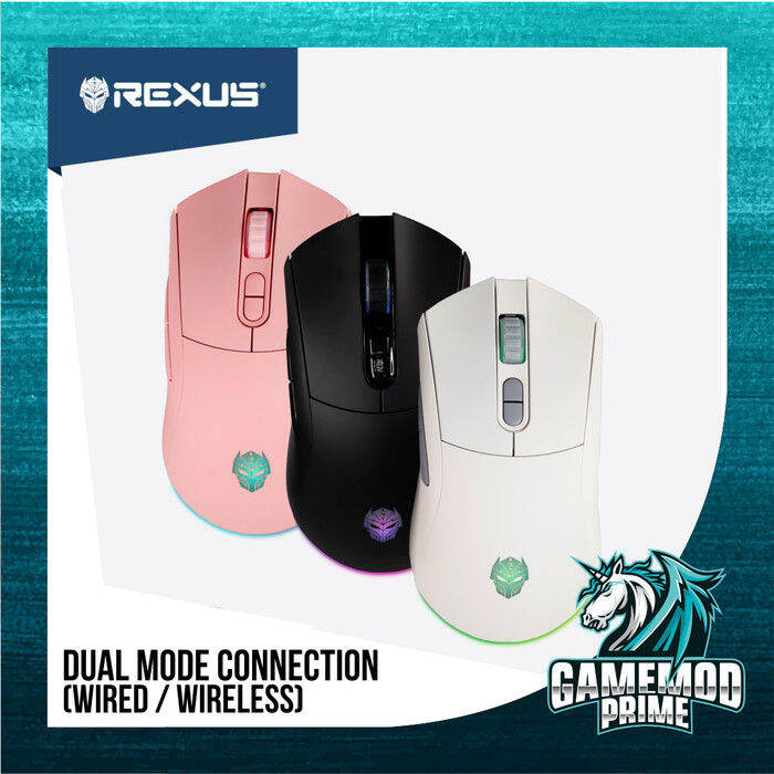 Mouse Wireless Gaming REXUS Arka RX107 Dual Connection 107 | Lazada ...
