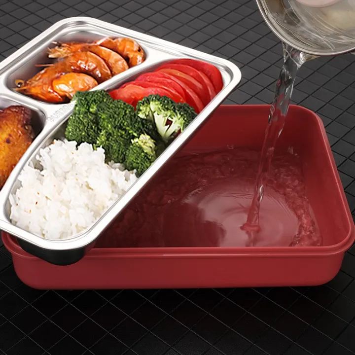 BigTin Portable bento lunch box Double heating 304 Stainless steel PP ...