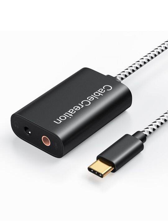 Type C to 3.5mm Type C to 3.5mm Cablecreation USB Type C External Sound Card Type C To 3.5Mm ...