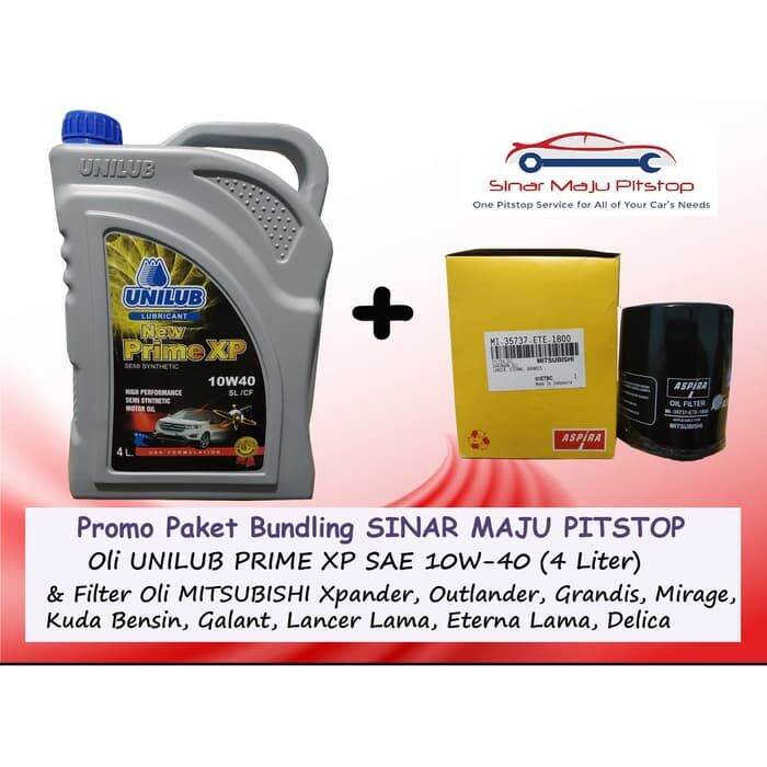 Paket Bundling Oli UNILUB PRIME XP 10W-40 4 Liter ORIGINAL & Filter Oli ...