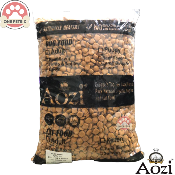 Aozi Organic Puppy Dog Food Beef, Egg and Spinach Flavor- 1KG | Lazada PH