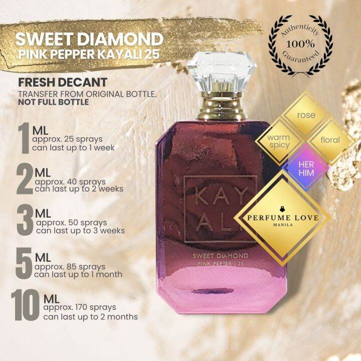 PERFUME DECANT Kayali Pink Pepper Sweet Diamond kayali 25floral, warm ...