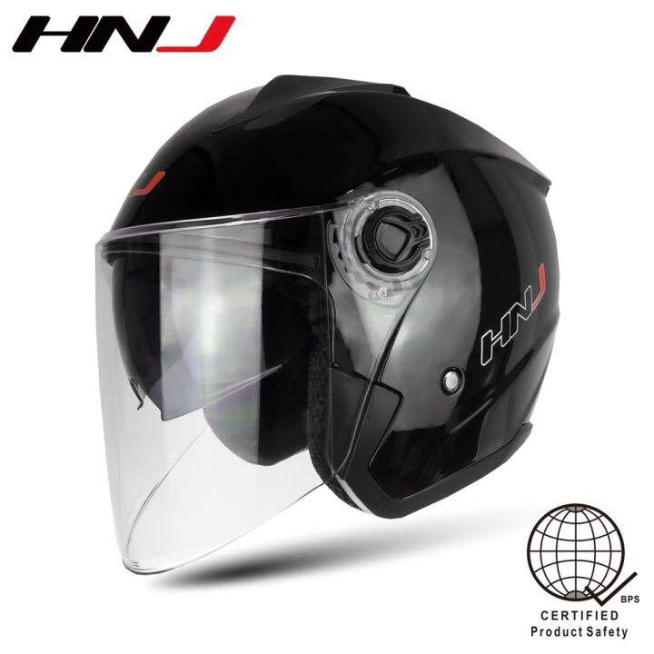 HNJ A717 Motorcycle Helmets Half Face Motor Helmet Dual Visor FOR MEN ...
