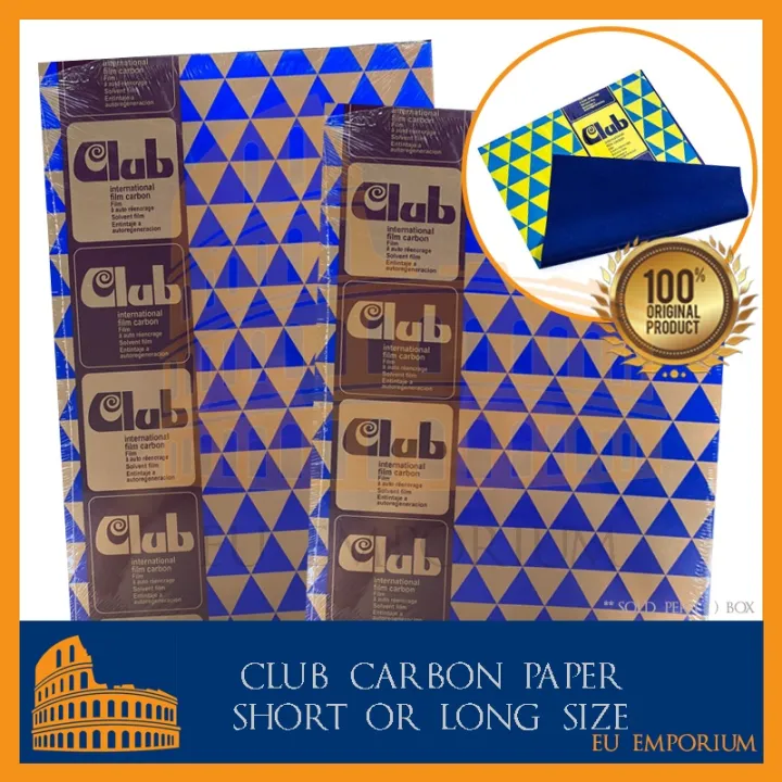 Carbon Paper Blue Ink Long Short Size Club Brand 100 Sheet Per Box [EU ...