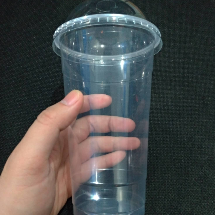 Plastic Cup / Milk Tea Cups - Plain Cup 22 oz with Dome Lid (set of 12 ...