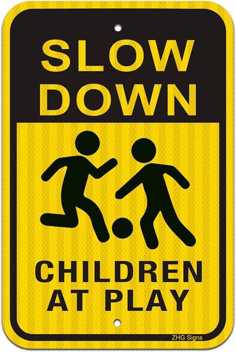Slow Down Children at Play Signs Kids at Play Signs for Street M ...