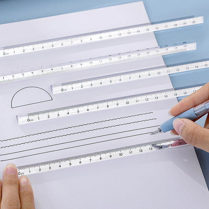 Creative Simple Transparent Triangular Scale Ruler Drawing Template ...