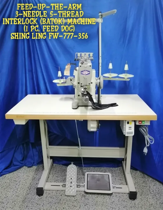 MACHINE/SHING LING FW-777-356 FEED-UP-THE-ARM 3-NEEDLE 5-THREAD ...