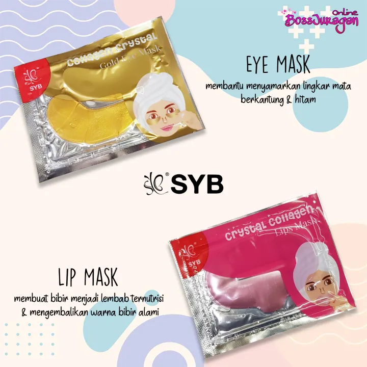 SYB MASKER Mata & MASKER Bibir Crystal Collagen - SYB Gold Eye Mask ...