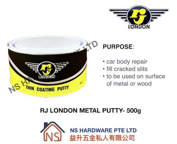 RJ London Thin Coating Putty / Metal Putty / 500g | Lazada Singapore