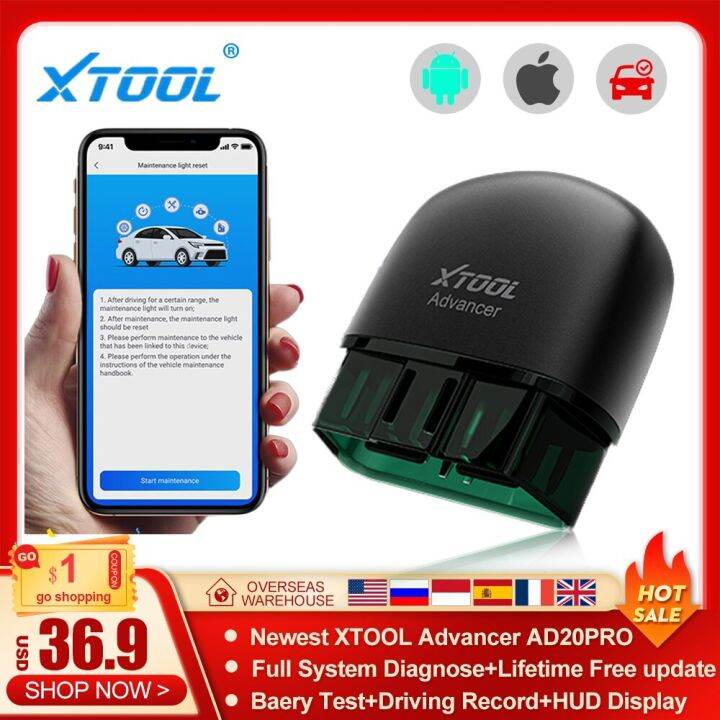 XTOOL AD20 PRO ระบบเต็มรูปแบบเครื่องมือการวินิจฉัยสำหรับ IOS & Android ...