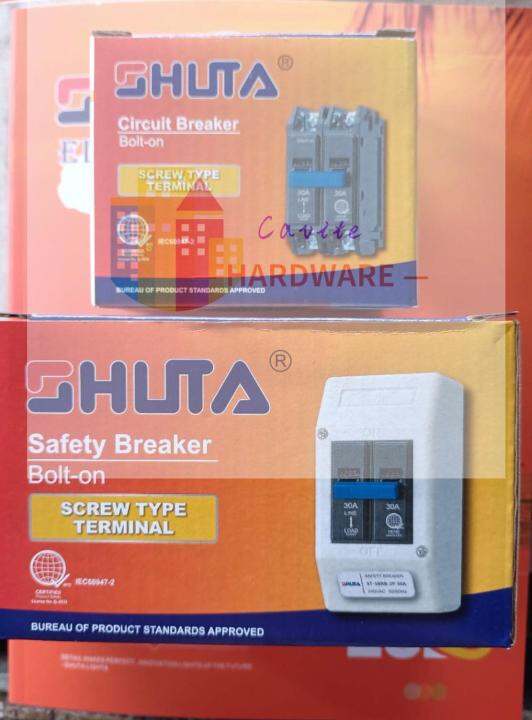 SHUTA 2 Pole Plug In Circuit Breaker / Bolt On Screw Type / SHUTA ...