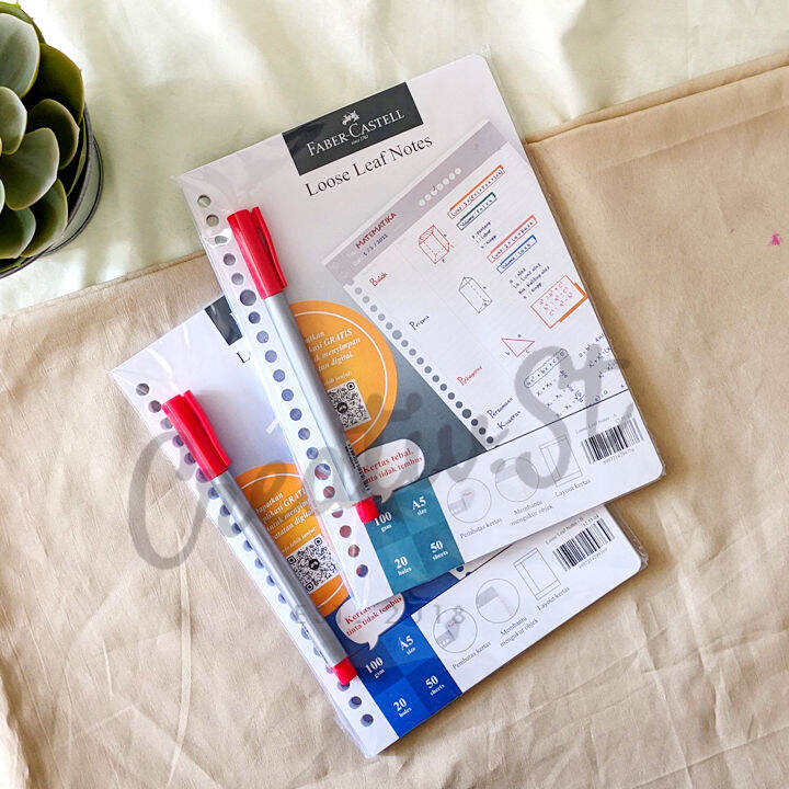 Faber Castell Loose Leaf Notes A5 Catatan Sekolah ISi Binder | Lazada ...