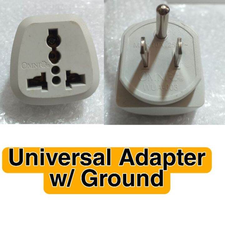 OMNI Universal Adapter w/ Ground Max 10A 250V~ WUA-003 | Lazada PH