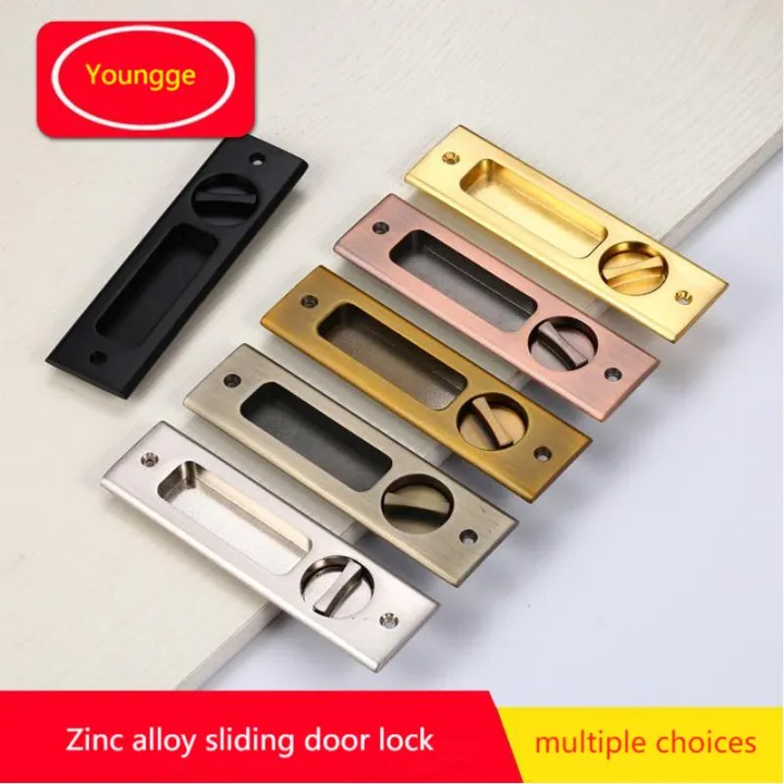Sliding Door Lock With Flush Recessed Handle Invisible Barn Wood Door ...