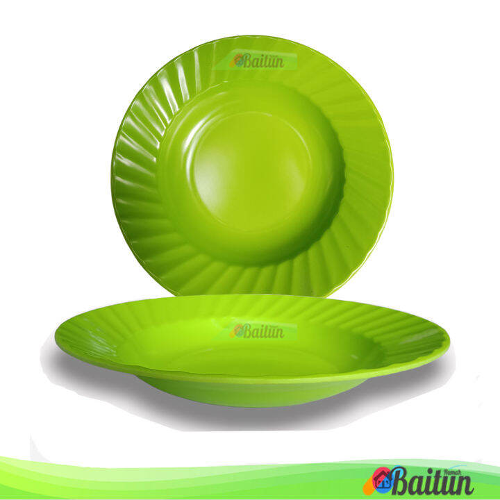 Baitun Piring Melamine Ware Bentuk Bulat / Tempat Nasi Alat Penyajian ...