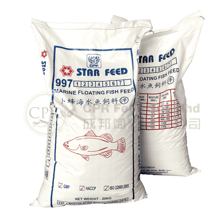 CPR FEED / Starfeed 997-2 floating marine fish feed 43% 20kg (makanan ...