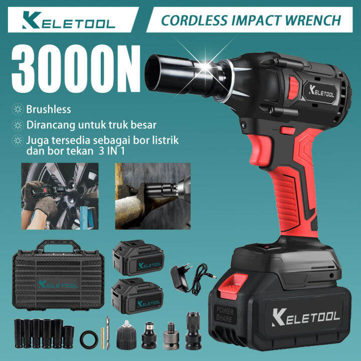 Keletool cordless Impact wrench Impack baterai Impek bor baterai ...