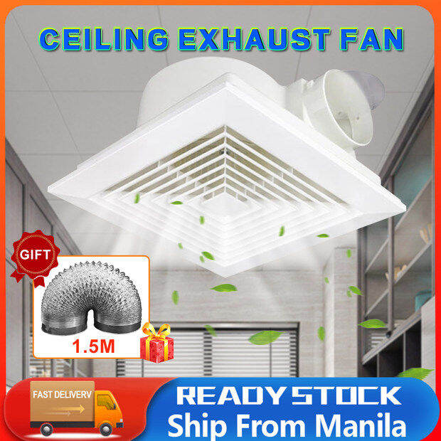 Suspended Ceiling Exhaust Fan 8 Inch Living Room Bathroom Duct Air Vent ...