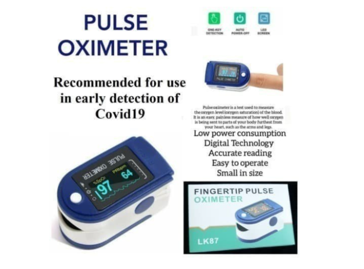 Fingertip Pulse Oxymeter Fingertip Oximeter SpO2 LED Full Colour LK87 alat ukur kadar oksigen ...