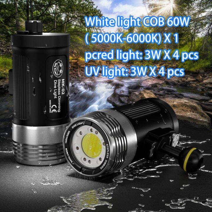 Seafrogs New Arrival MK-02 High Power 6000LM Flashlight Waterproof 100m ...